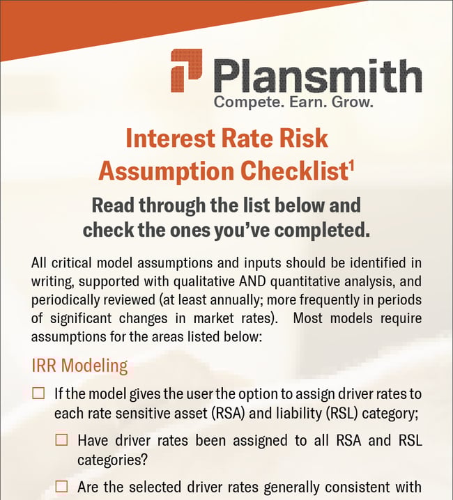 IRR Assumption Checklist